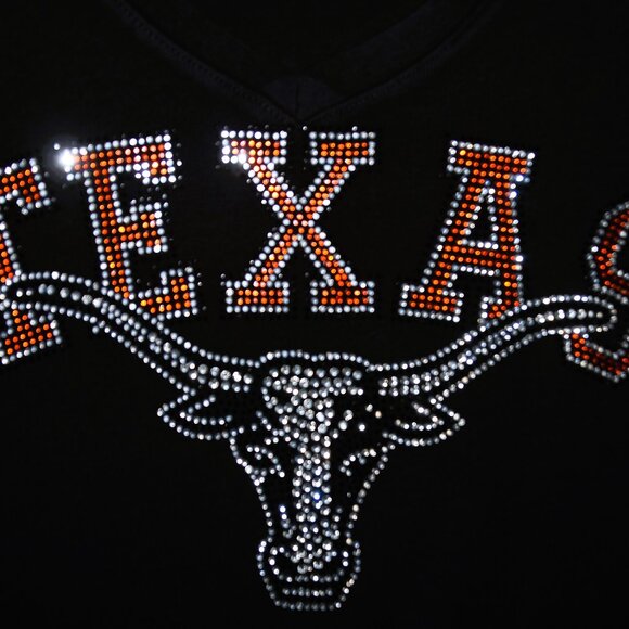 custom made rhinestone shirt | Tops | Texas Rhinestone Bling Long ...